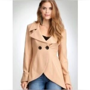 VENUS | Jackets & Coats | Venus Camel Tan Blazer Pea Coat Wool Fall Jacket | Poshmark